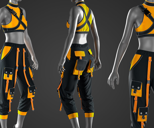 ArtStation - 3 TechWear + 3 In 1 + Clo3D/Marvelous + Video Tutorial + ZPRJ + OBJ Vol.01 | Game ...
