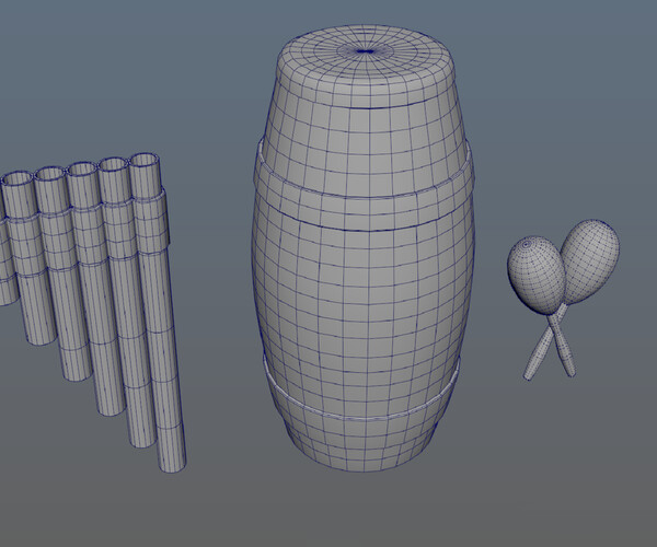 ArtStation - Musical instruments PBR game ready 3D model Low-poly ...