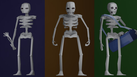 ArtStation - Low Poly Skeletons | Game Assets