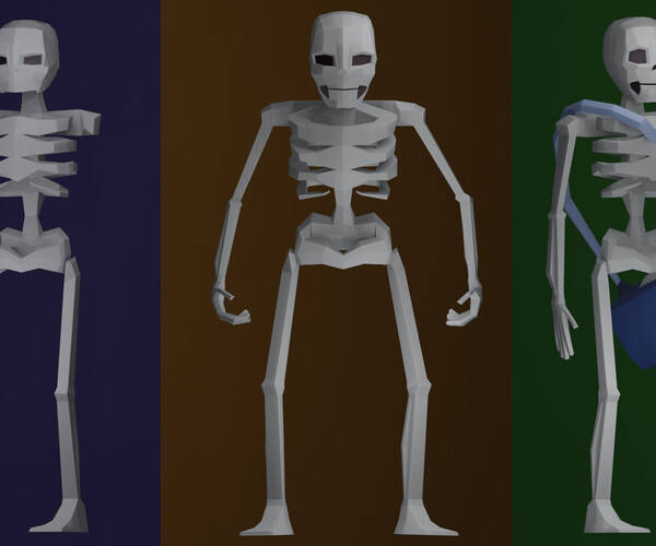ArtStation - Low Poly Skeletons | Game Assets