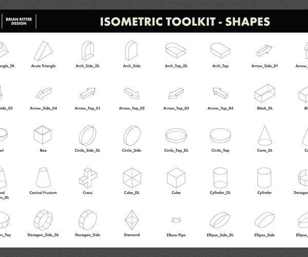 ArtStation - Isometric Toolkit for Procreate | Brushes