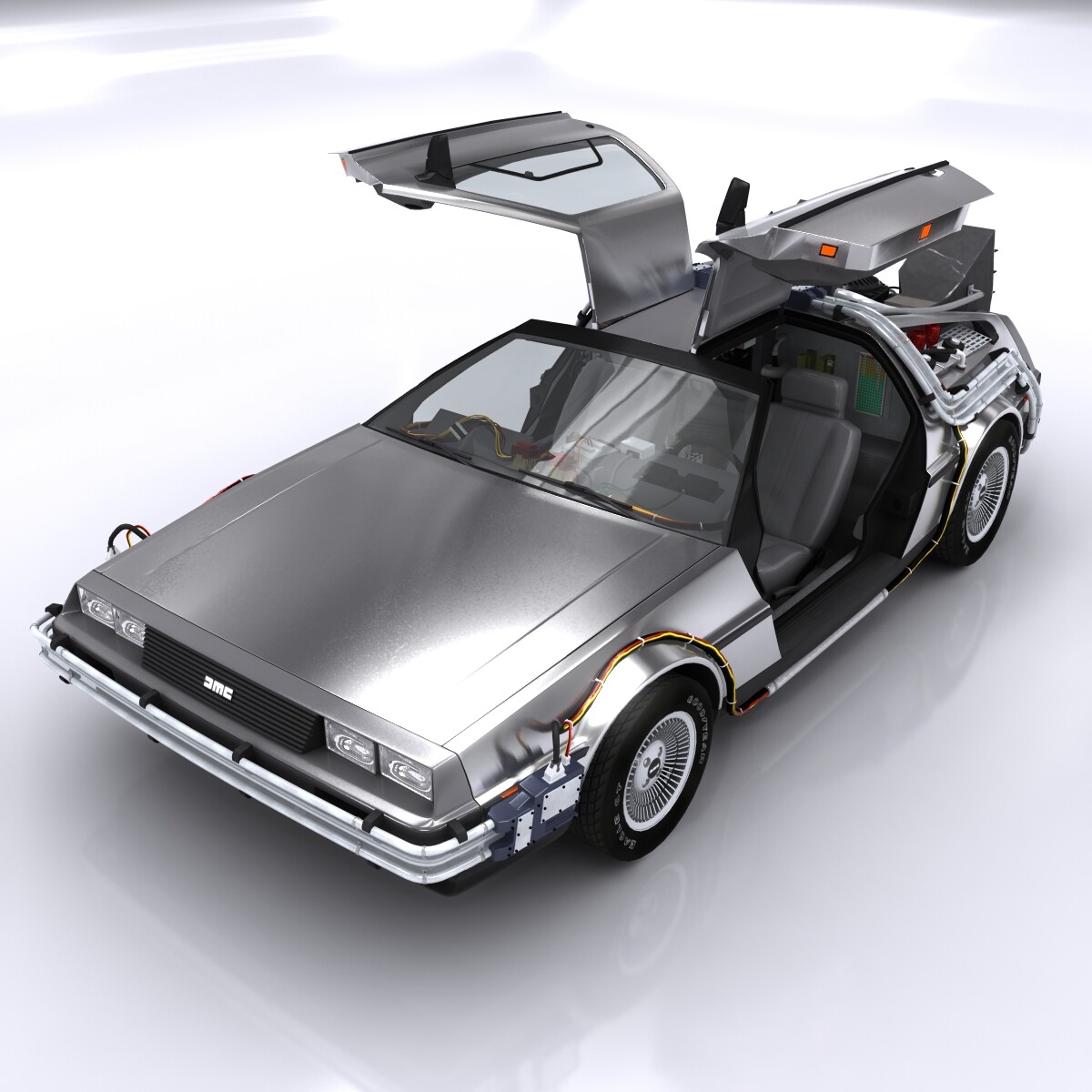 ArtStation - DeLorean Time Machine | Game Assets
