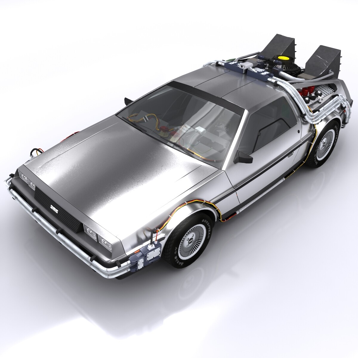 ArtStation - DeLorean Time Machine | Game Assets