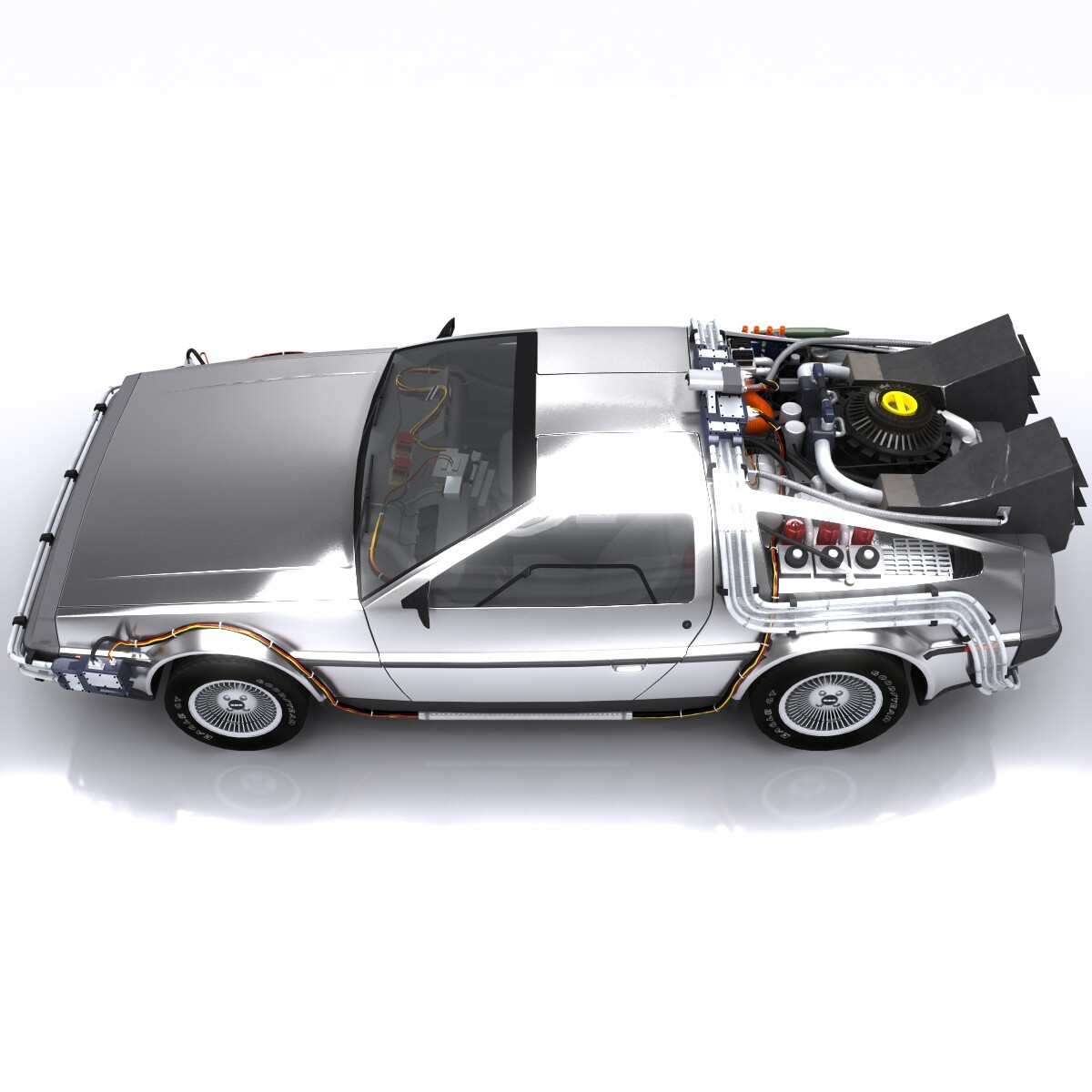ArtStation - DeLorean Time Machine | Game Assets