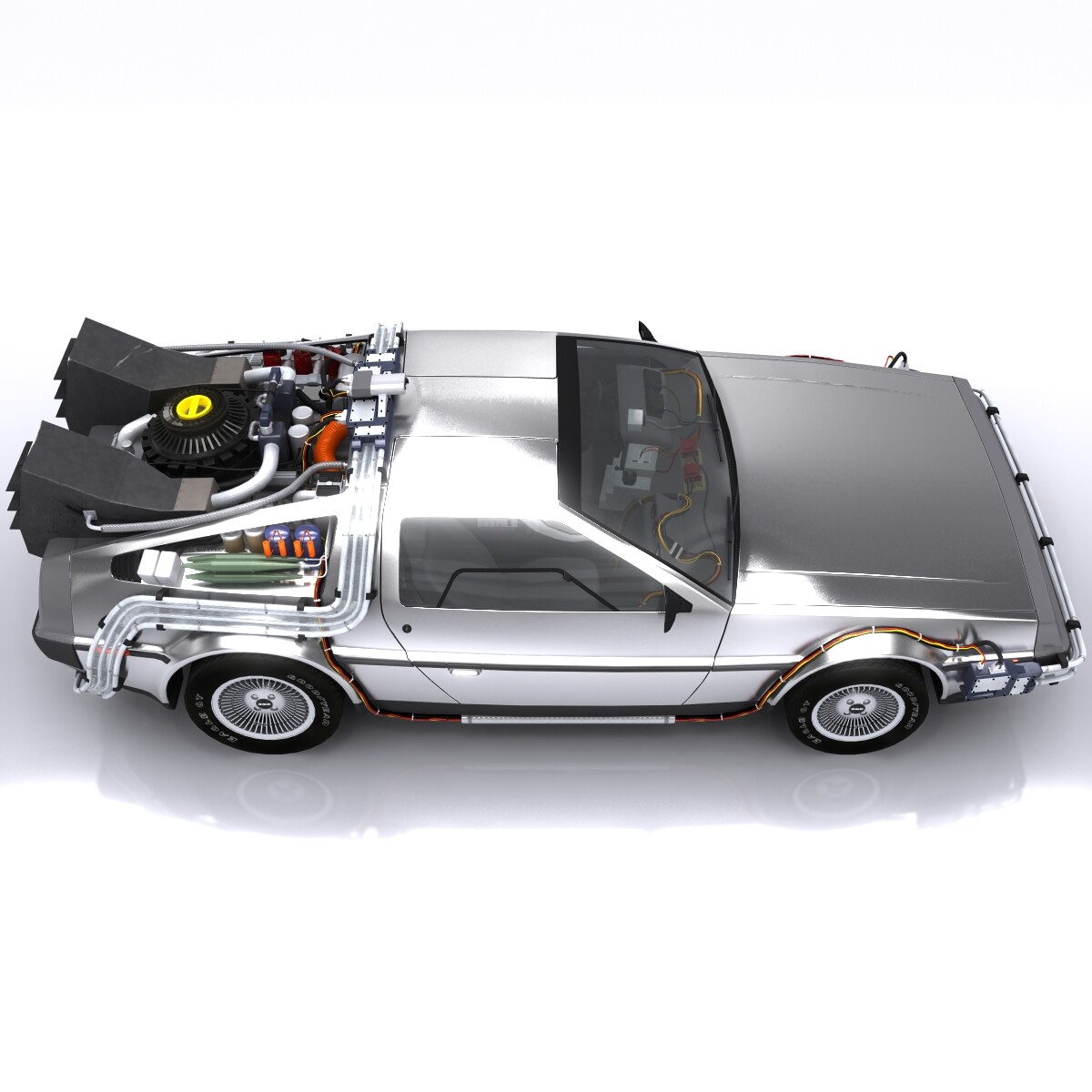 ArtStation - DeLorean Time Machine | Game Assets