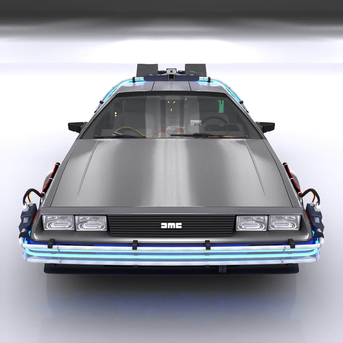 ArtStation - DeLorean Time Machine | Game Assets