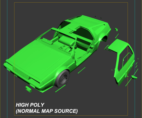 ArtStation - DeLorean Time Machine | Game Assets