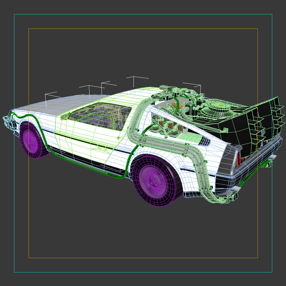 ArtStation - DeLorean Time Machine | Game Assets