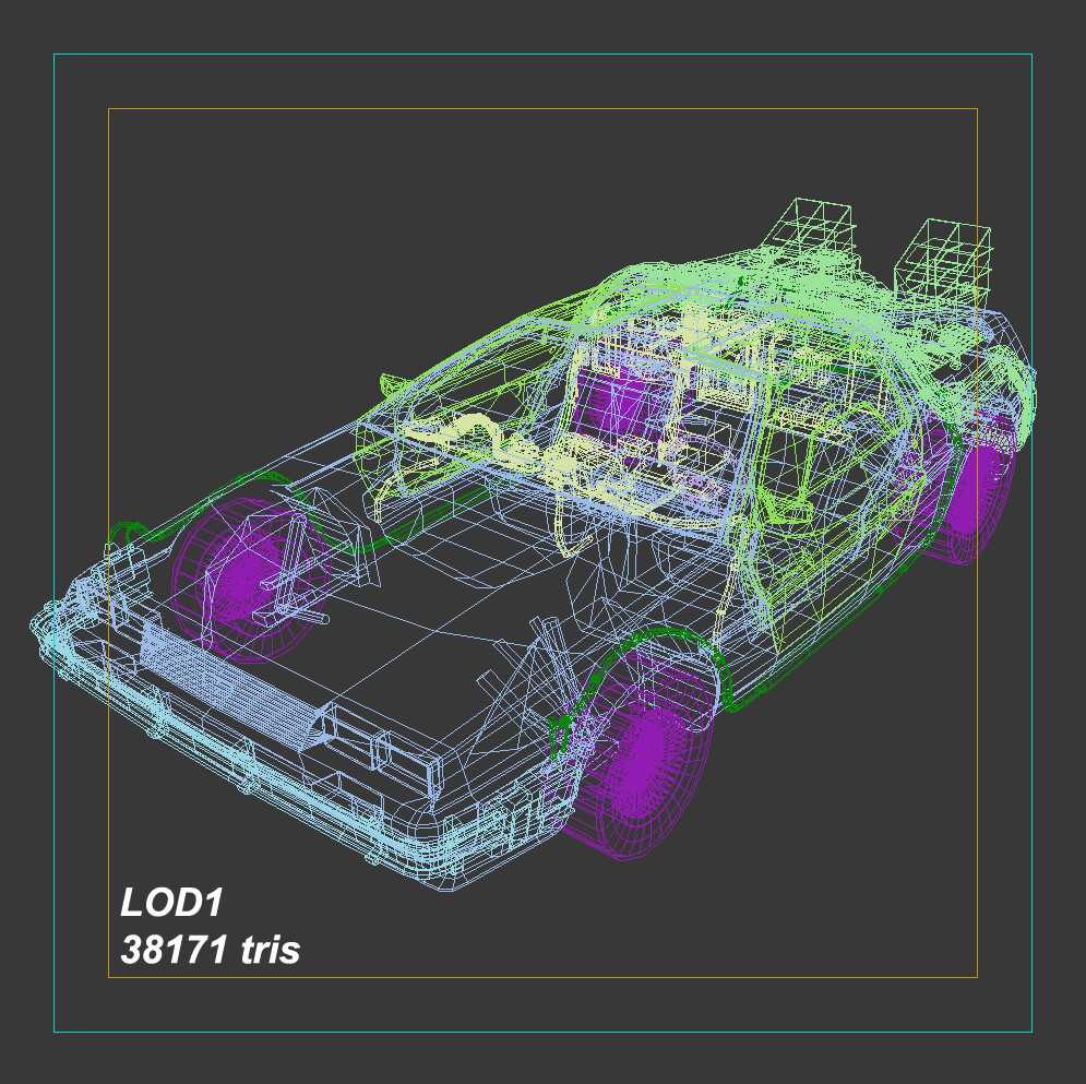 ArtStation - DeLorean Time Machine | Game Assets