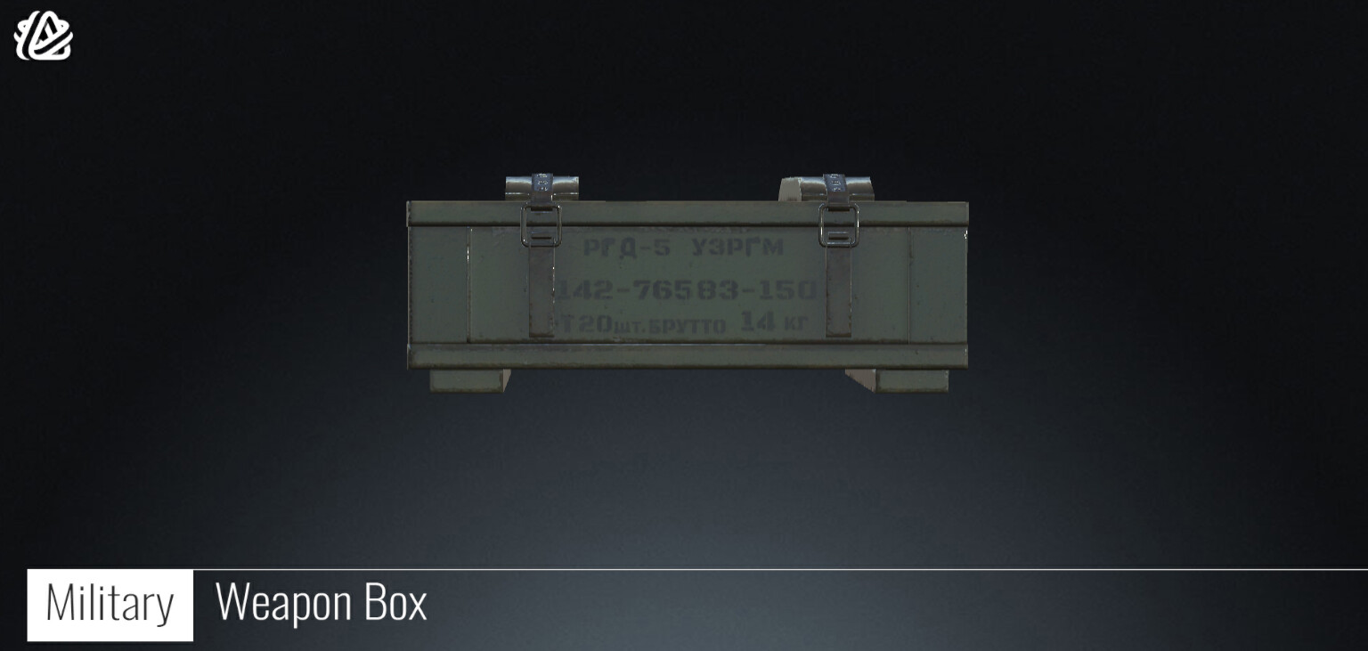 ArtStation - Weapon (Army) Box with ammunition | Game Assets