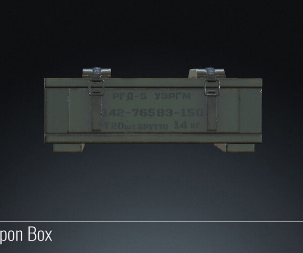 ArtStation - Weapon (Army) Box with ammunition | Game Assets