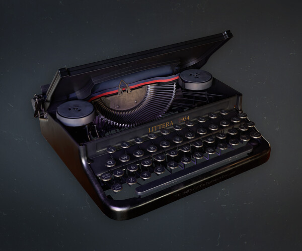 ArtStation - Old Typewriter - PBR Model | Game Assets