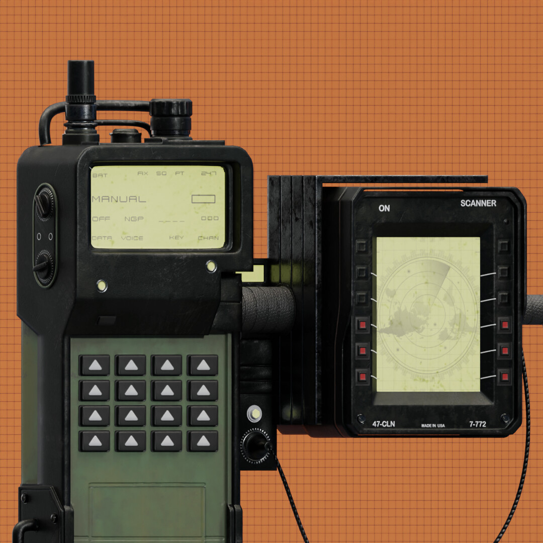 ArtStation - Military Radio/Scanner (PBR-Game ready) | Game Assets