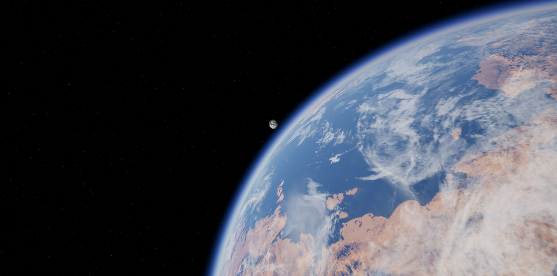 ArtStation - Earth And Moon In Space UE5 | Game Assets