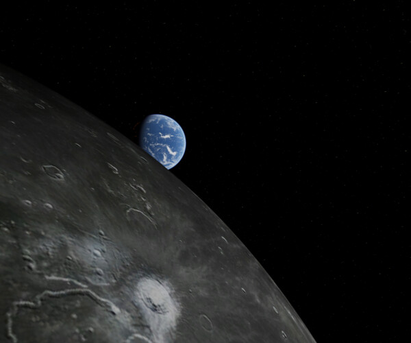ArtStation - Earth And Moon In Space UE5 | Game Assets