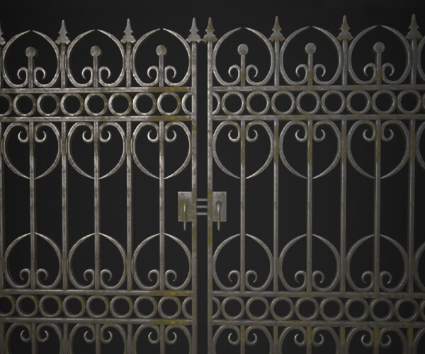 ArtStation - Gate and fence Metal Art JPEG PNG 2 texture packs Low-poly ...