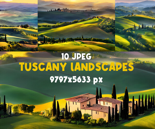 ArtStation - 10 JPEG,9K,Tuscany Landscapes | Artworks