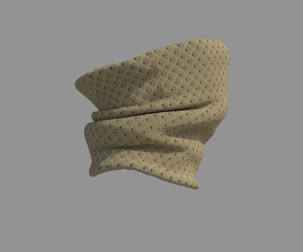 ArtStation - High Neck Collar Scarf 3D Model | Resources