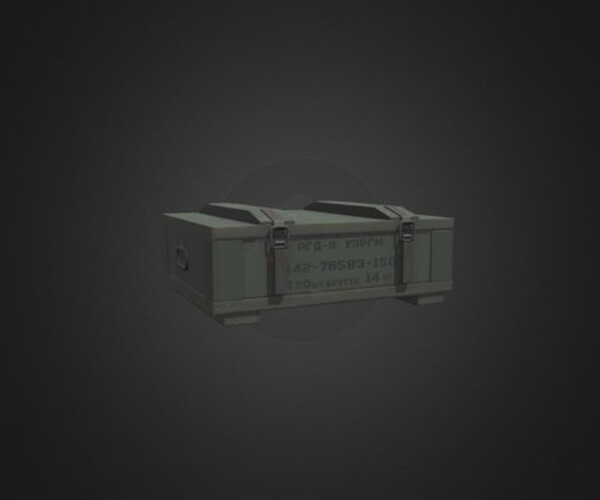 ArtStation - Weapon (Army) Box with ammunition | Game Assets