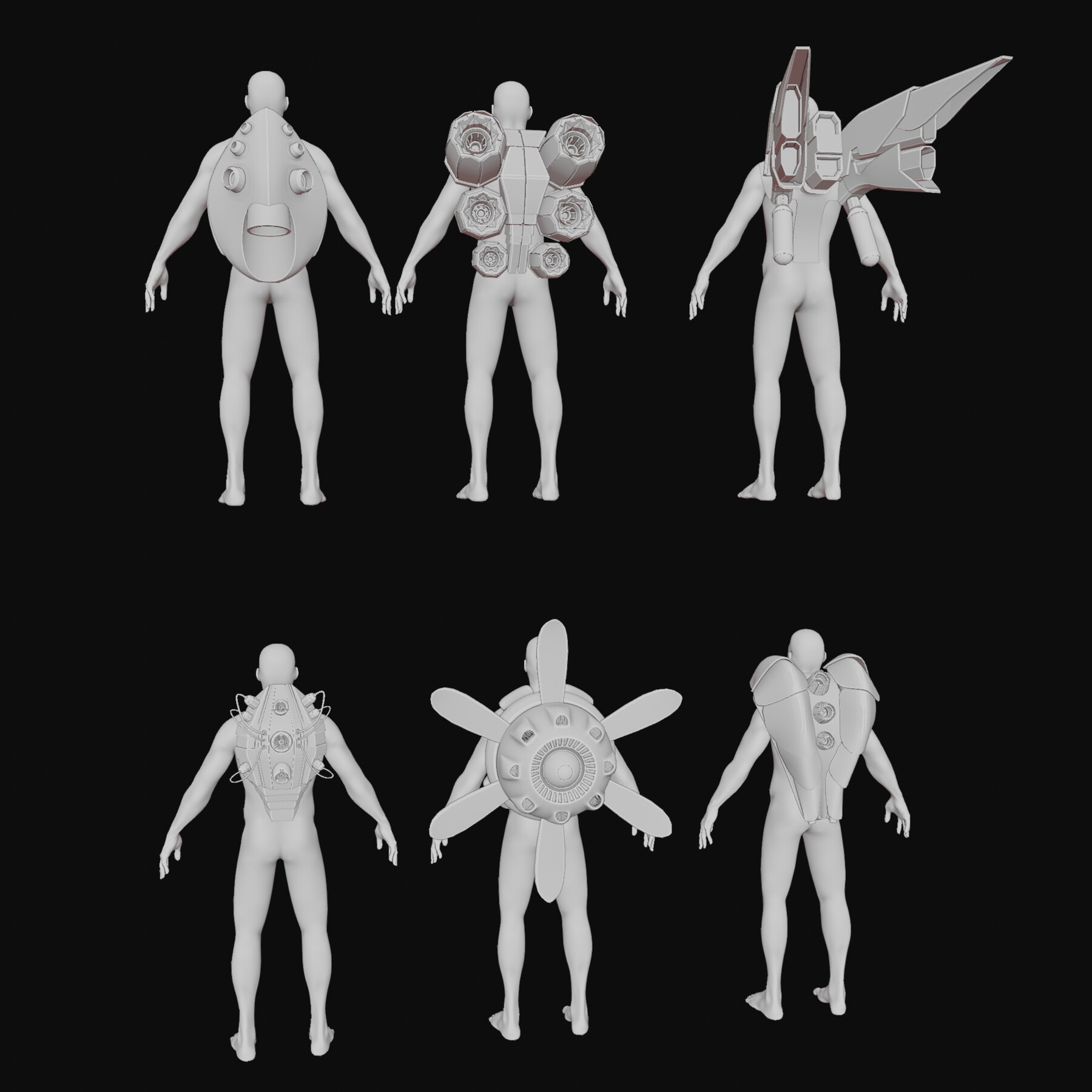 ArtStation - 20 Jetpack & Booster Base Mesh Collection - Vol. 02 | Resources