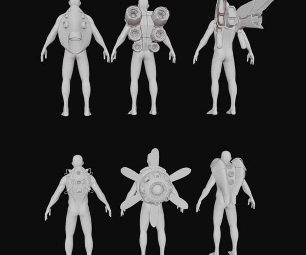 ArtStation - 20 Jetpack & Booster Base Mesh Collection - Vol. 02 | Resources