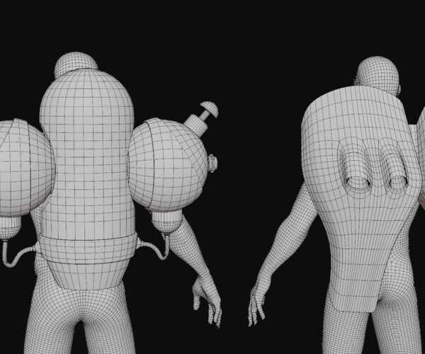 ArtStation - 20 Jetpack & Booster Base Mesh Collection - Vol. 02 ...