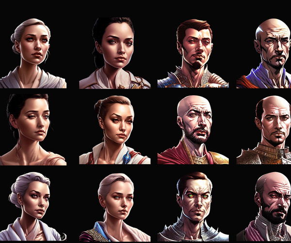 ArtStation - Character avatar icons - RPG bundle | Game Assets
