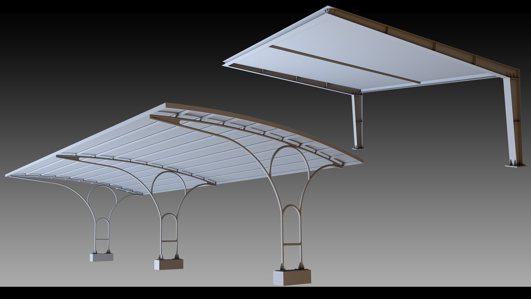 ArtStation - 41 Urban Carports- Kitbash- High detail 3d models | Resources