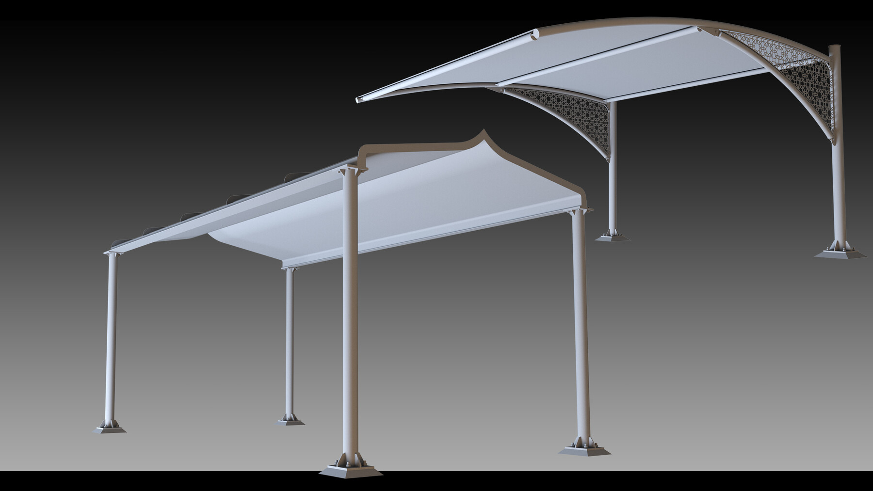 ArtStation - 41 Urban Carports- Kitbash- High detail 3d models | Resources