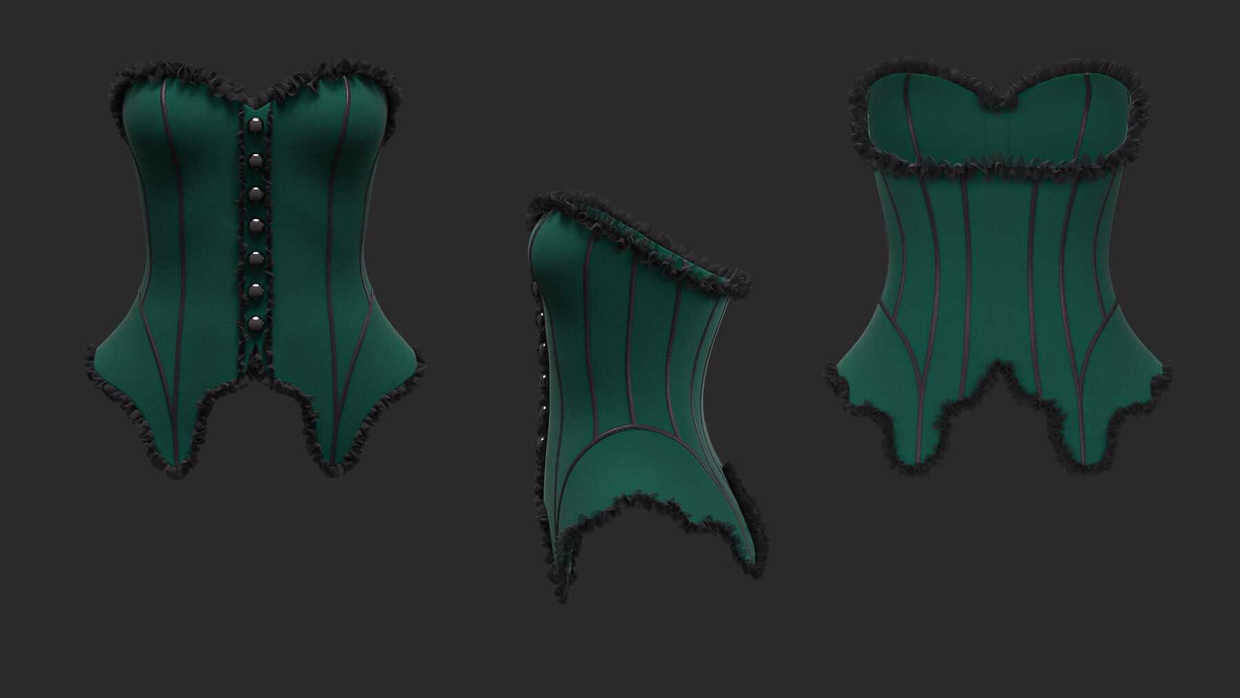 ArtStation - Female corset / Marvelous Designer/Clo3D project file ...