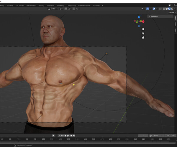ArtStation - Realistic Male Bodybuilder 3D HQ Low-poly 3D model | Game ...