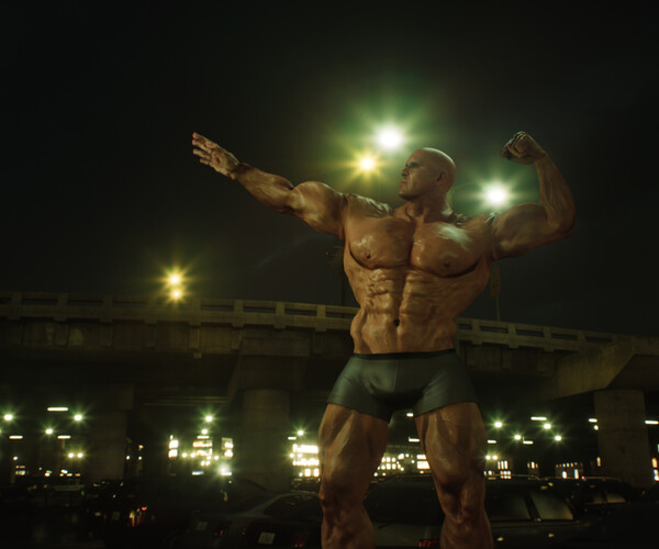 ArtStation - Realistic Male Bodybuilder 3D HQ Low-poly 3D model | Game ...