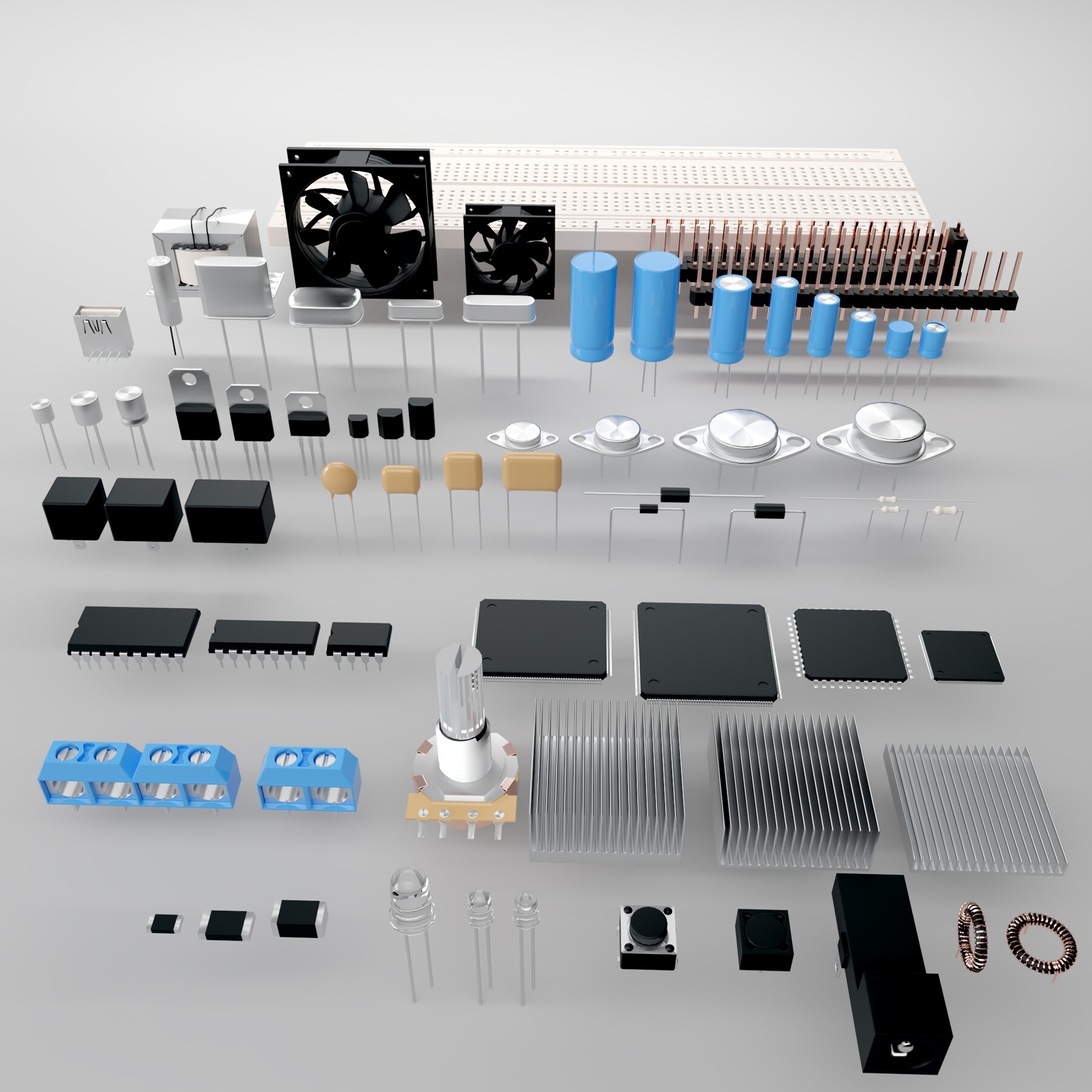 ArtStation - Hard Surface KitBash 70 electrical parts | Resources