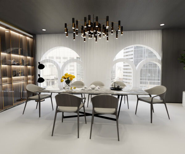 ArtStation - Sence Dining Room Blender 3.x | Game Assets