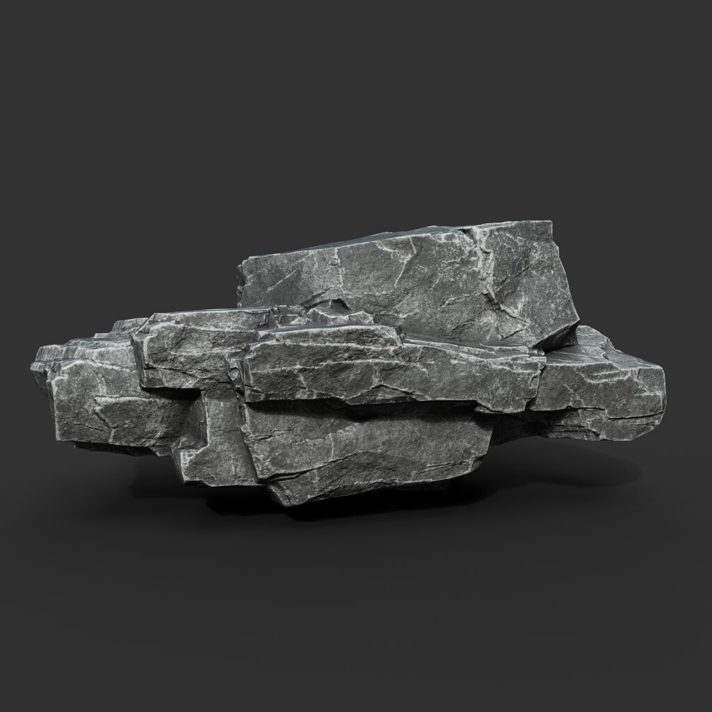 ArtStation - Gray Sharp Rock 221029 - Ultra HD 16K Textures | Game Assets