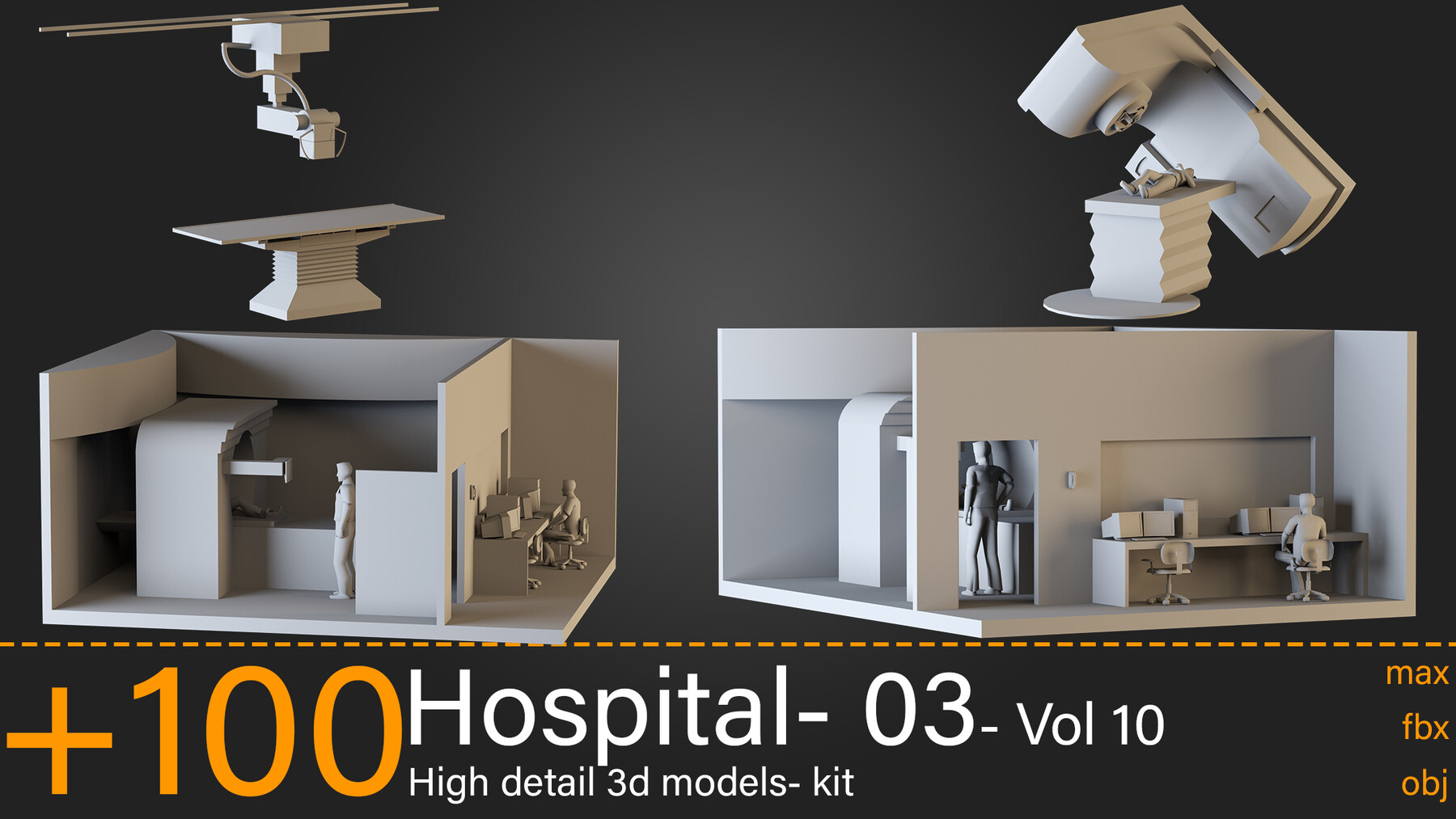 ArtStation - +100- Hospital equipments 03- Vol 10- 3d models-max.fbx ...