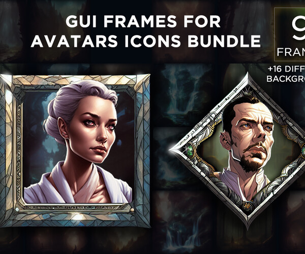 ArtStation - GUI Frames for avatars icons - RPG bundle | Game Assets
