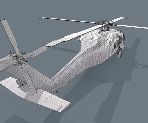 ArtStation - Sikorsky UH-60 "Black Hawk" Dark | Game Assets