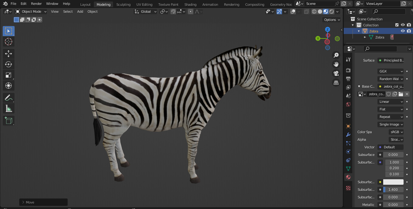 ArtStation - Animal Zebra | Game Assets