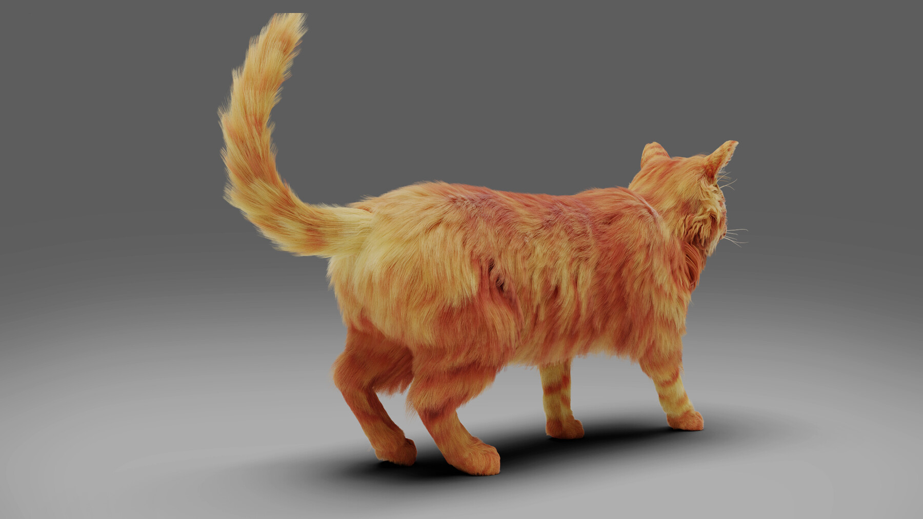 ArtStation - Fur Cat Yellow V3 Rigged and Animated | Game Assets
