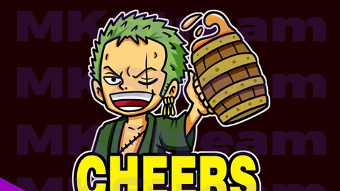 ArtStation - Twitch emotes chibi roronoa zoro cheers beer | Artworks