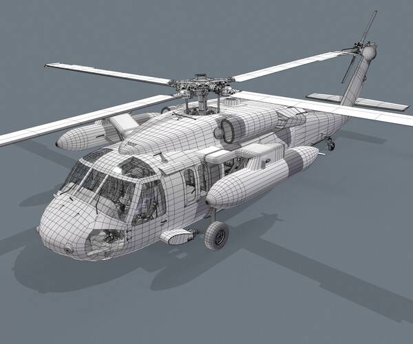 ArtStation - Sikorsky UH-60 "Black Hawk" Grey | Game Assets