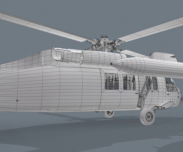 ArtStation - Sikorsky UH-60 "Black Hawk" Grey | Game Assets