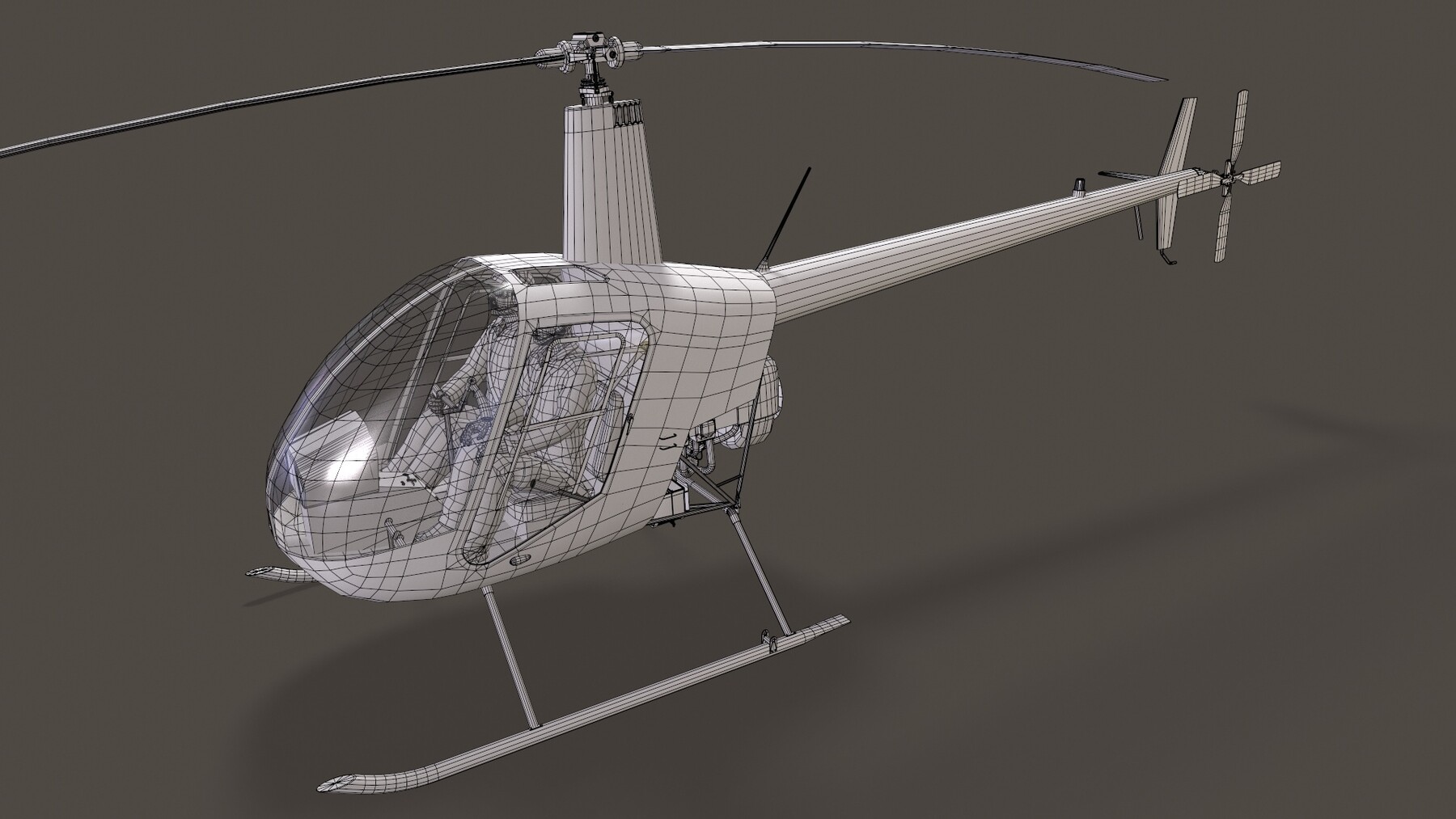 ArtStation - Robinson R-22 White | Game Assets
