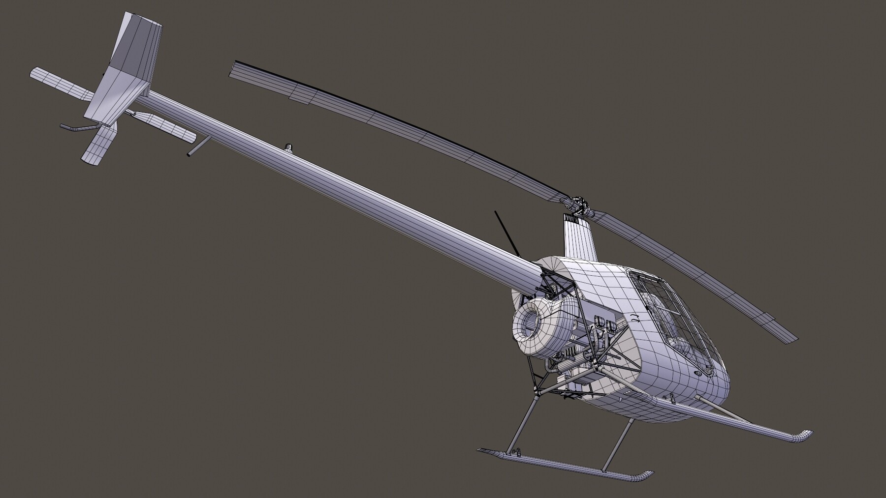 ArtStation - Robinson R-22 White | Game Assets