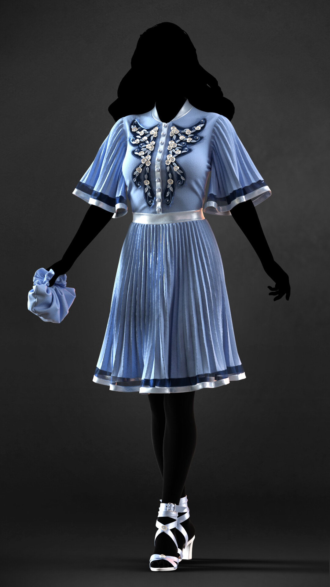 ArtStation - Dress 8_2. Marvelous Designer/Clo3d project + OBJ. | Resources