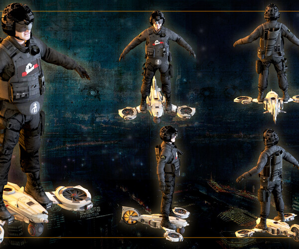 ArtStation - 11 Military Characters_ A Free Military set_ 3d model ...