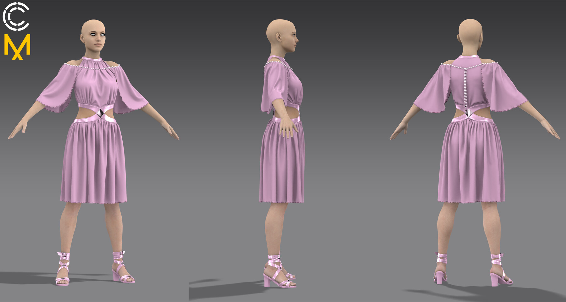 ArtStation - Dress 8_5. Marvelous Designer/Clo3d project + OBJ. | Resources
