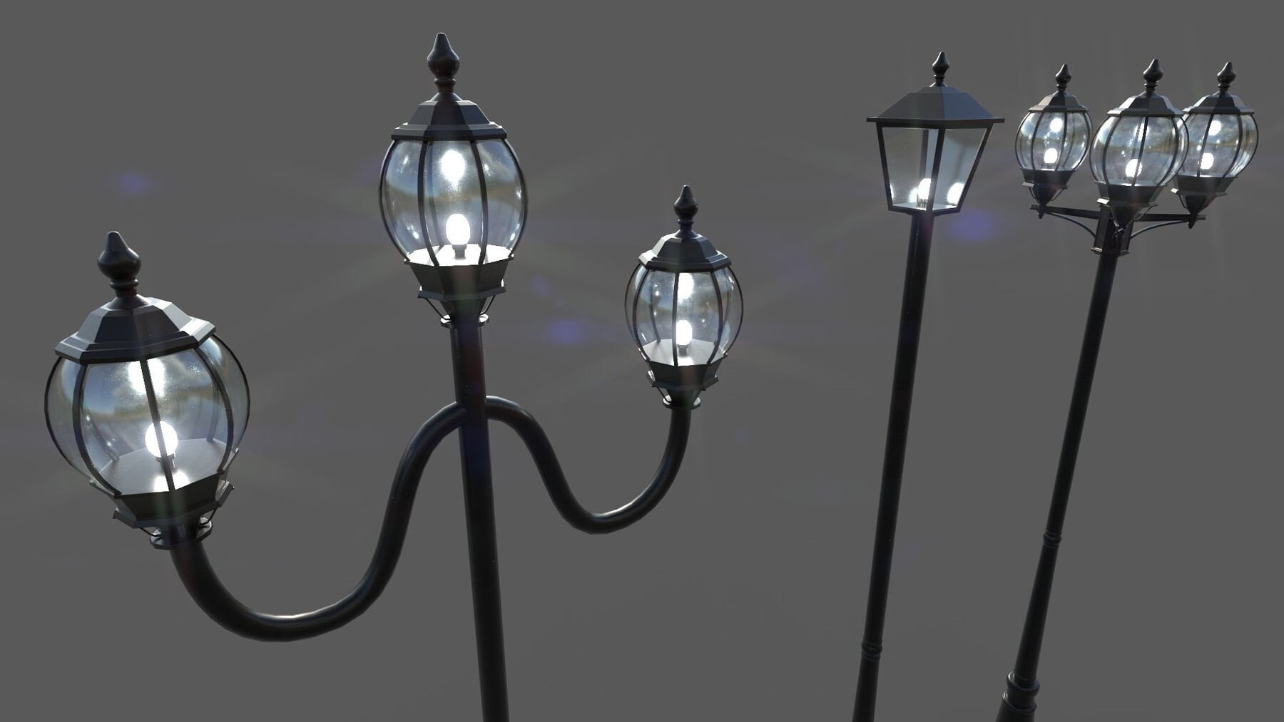 ArtStation - PBR Outdoor Street lamp post | Game Assets