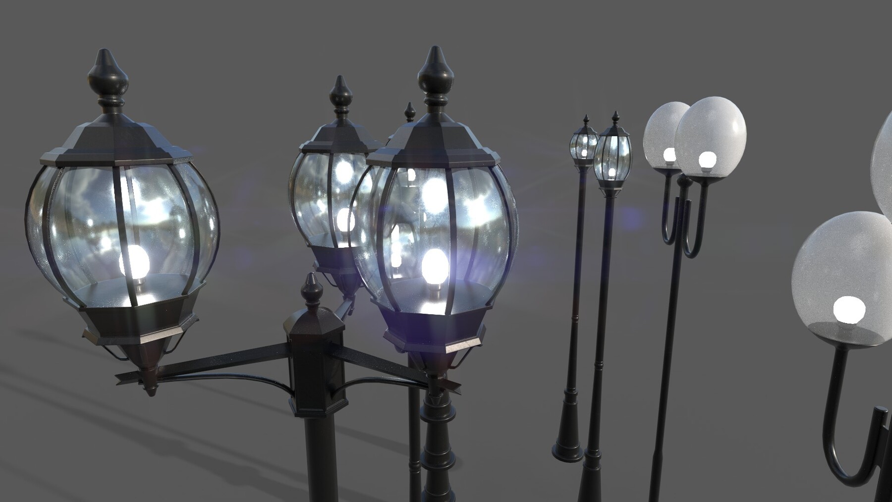 ArtStation - PBR Outdoor Street lamp post | Game Assets